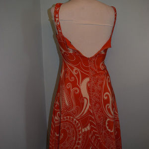 Anthropologie | Dresses | Beth Bowley Anthropologie Orange Silk Dress ...